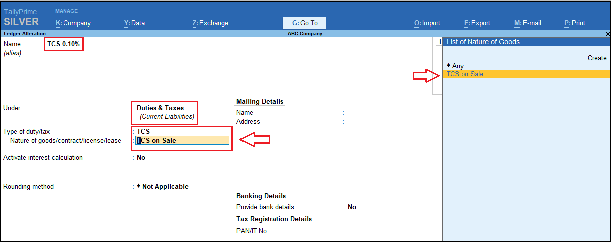 Tally Prime मे TCS Entry की पूरी जानकारी। Sale Bill मे Automatic TCS ...